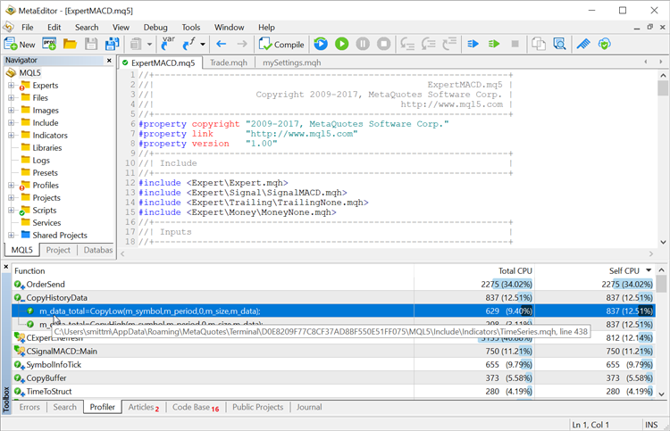 MetaTrader 5 build 2690：改进MetaEditor - 发布说明
