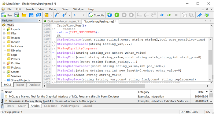 MetaTrader 5 build 2615: new properties of trading instruments and ...