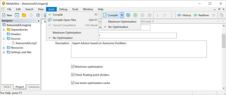 MetaTrader 5 build 3300: Fast compilation and improved code navigation ...