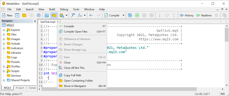 Metatrader 5 Build 3300 Fast Compilation And Improved Code Navigation In Metaeditor Release Notes